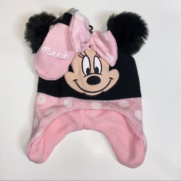 Disney | Accessories | Minnie Mouse Hat Mittens Set Toddler Size | Poshmark